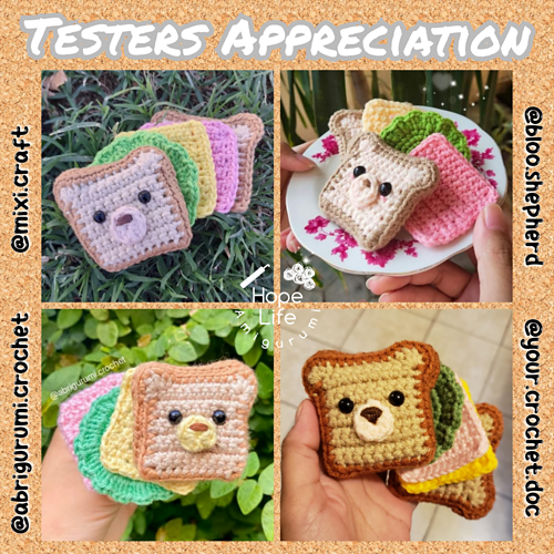 Ravelry: Bear Sandwich & Loaf Bread pattern by Frieda Wing