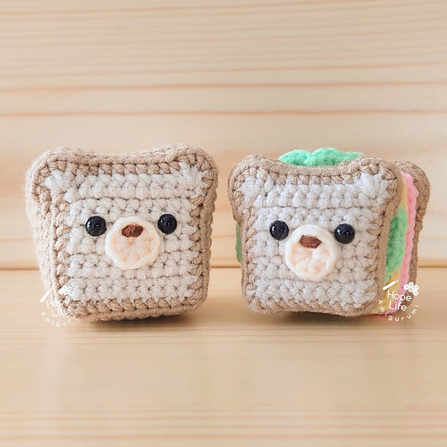 Ravelry: Bear Sandwich & Loaf Bread pattern by Frieda Wing
