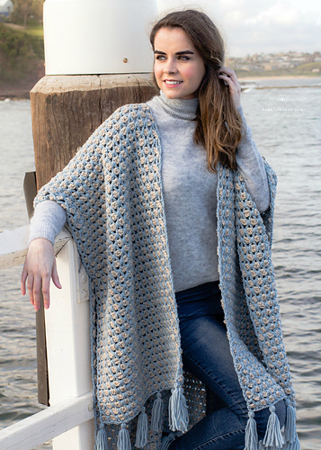 Ravelry: First Wave Ruana pattern by Olivia Kent