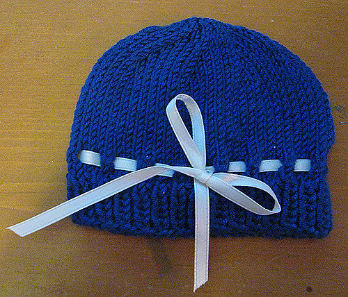 Ravelry: Eyelet Hat for Newborn Babies (In the Round) pattern by Deanna ...