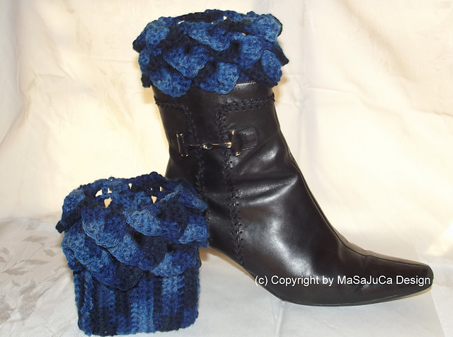 Ravelry: Crocodile Stitch Boot Cuffs pattern by MaSaJuCa Design