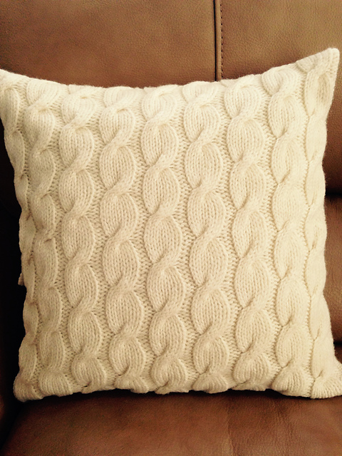 Ravelry: IDSummitGirl's I Love Cascading Cables Pillow