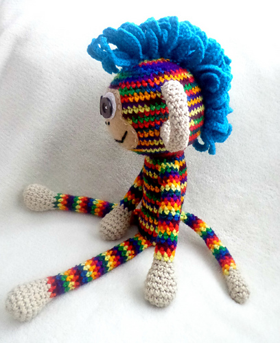 Ravelry: "Come-Along" Funky Mohawk Monkey pattern by Michelle Moore