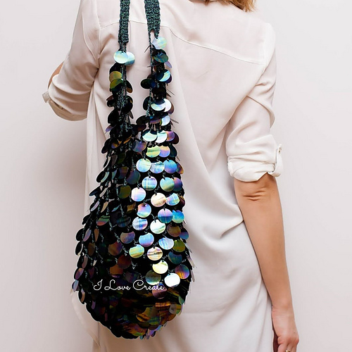 Ravelry: Sequin net bag pattern by Olha Bilyk