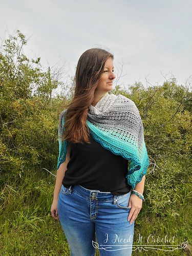 Ravelry: All About That Drape Shawl pattern by I Need It Crochet