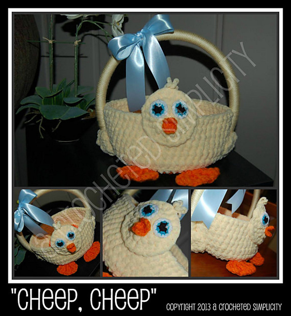 Ravelry: Cheep, Cheep Baby Chick Easter Basket pattern by Jennifer Renaud