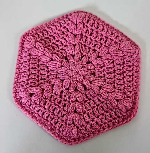 Ravelry: Flower Power Hexagon Potholder pattern by Dayna Perry