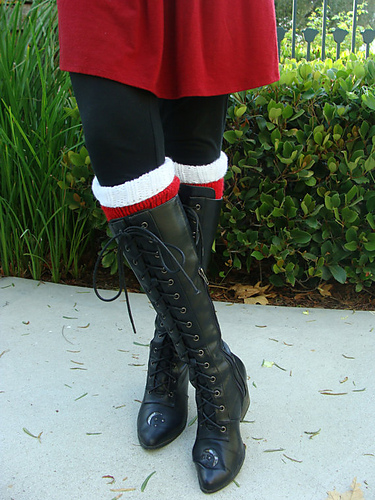 Ravelry: Santa Fold Down Brim Boot Cuffs pattern by Mary Legere