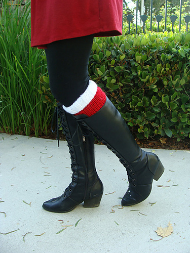 Ravelry: Santa Fold Down Brim Boot Cuffs pattern by Mary Legere