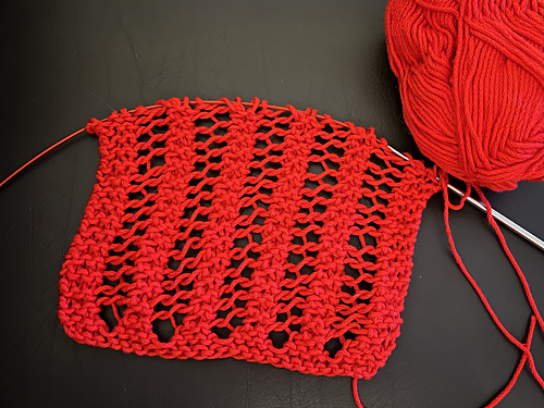 [FO] I knit the One Row Lace Scarf. : r/knitting