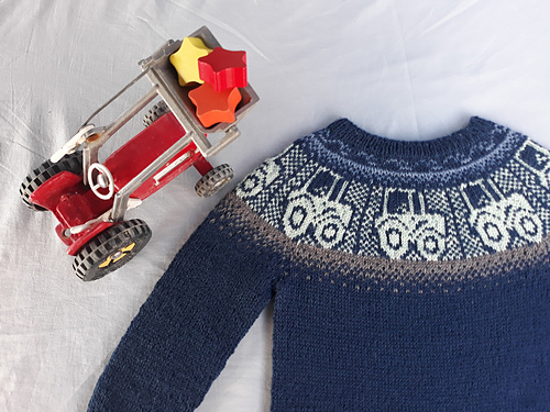 Ravelry: Tractor Pulling Stars Sweater pattern by Katherine Paddison