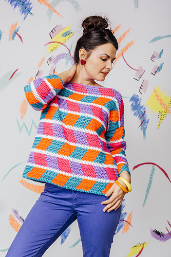 Ravelry: Neon Pop Chevron Jumper pattern by Emily Platt