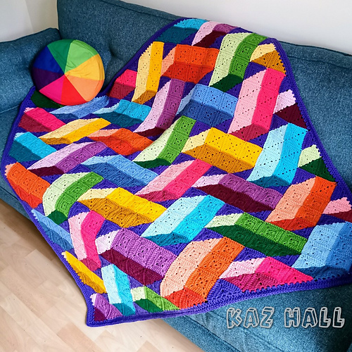 Ravelry: Rainbow Bricks pattern by Kaz - Insomnia Crochet