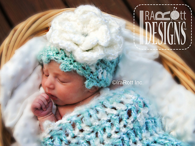 Ravelry: Fleecy Cloud Cocoon & Beanie Set pattern by Ira Rott