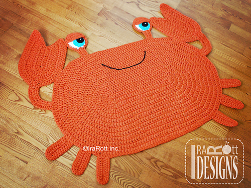 Ravelry: Cranky Crab Crochet Rug pattern by Ira Rott