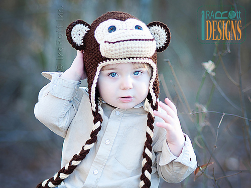 Ravelry: Chuck the Chimpanzee Monkey Hat pattern by Ira Rott