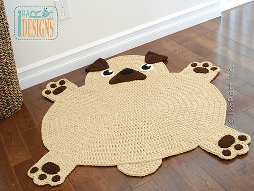 Ravelry: The Pugfect Pug Rug pattern by Ira Rott