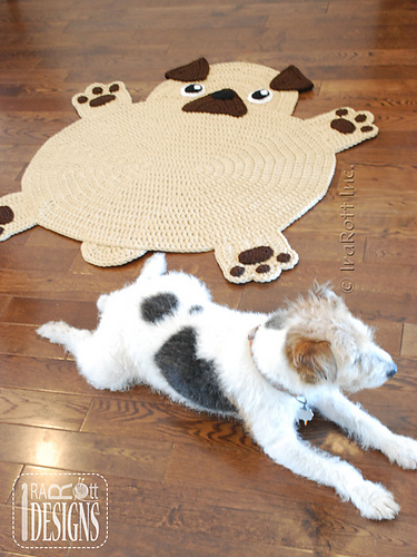Ravelry: The Pugfect Pug Rug pattern by Ira Rott