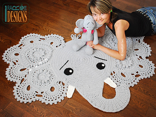 Ravelry: Josefina and Jeffery Elephant Rug pattern by Ira Rott