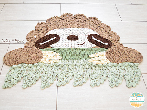 Ravelry: Mossy The Sloth Rug pattern by Ira Rott