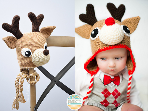 Ravelry: Blizzard the Reindeer Hat pattern by Ira Rott