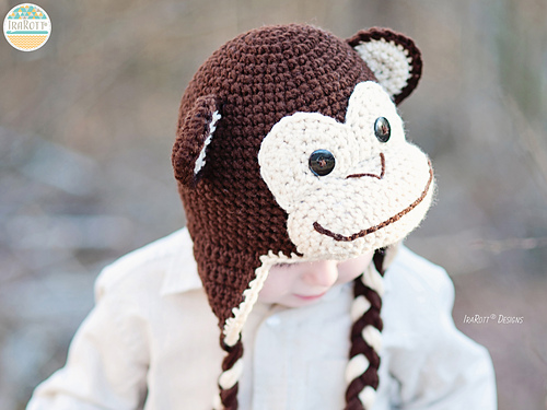 Ravelry: Chip The Chimpanzee Monkey Hat pattern by Ira Rott