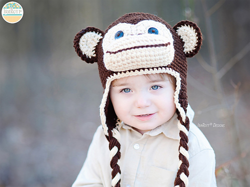 Ravelry: Chip The Chimpanzee Monkey Hat pattern by Ira Rott