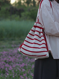 Ravelry: All-in-One Striped Drawstring Bag pattern by IridessaDesign