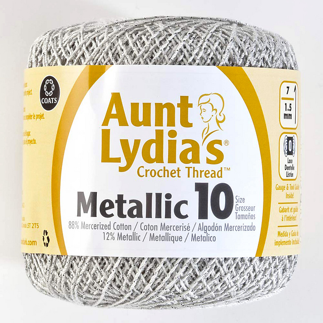 Ravelry: Aunt Lydia's Metallic 10 Crochet Thread