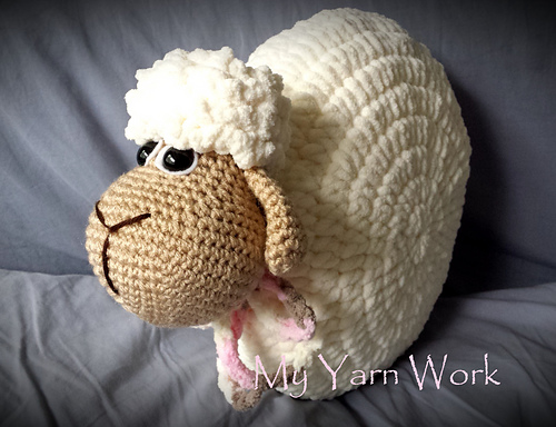 Ravelry: Sally The Sheep Pillow pattern by Lisa Kingsley