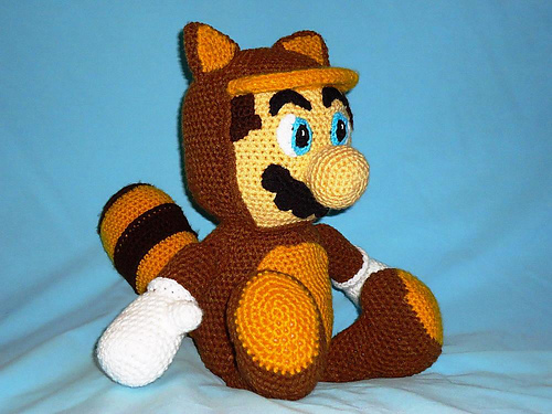 Ravelry: Tanooki Mario raccoon amigurumi pattern by Jennie Faith
