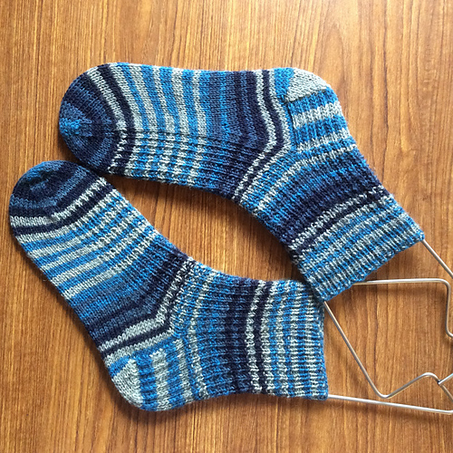 Ravelry: Strie Socks, Top Down pattern by Lara Neel