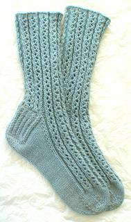 Ravelry: Toe-to-Cuff Lace Rib Socks pattern by Jackie Erickson-Schweitzer