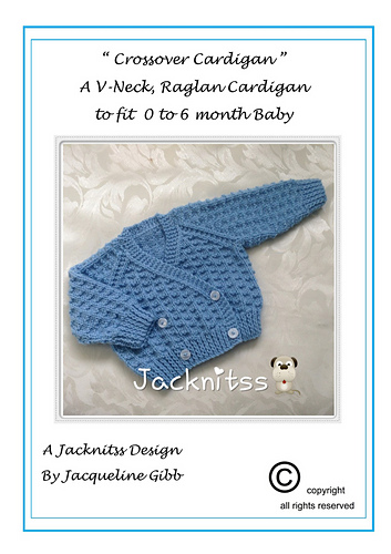 Ravelry: Crossover Baby Cardigan pattern by Jacqueline Gibb