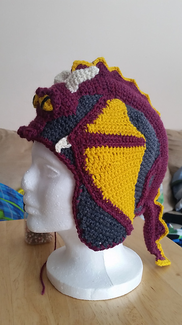 Ravelry: JacqueRae's Crochet Dragon Hat Pattern (US TERMS)