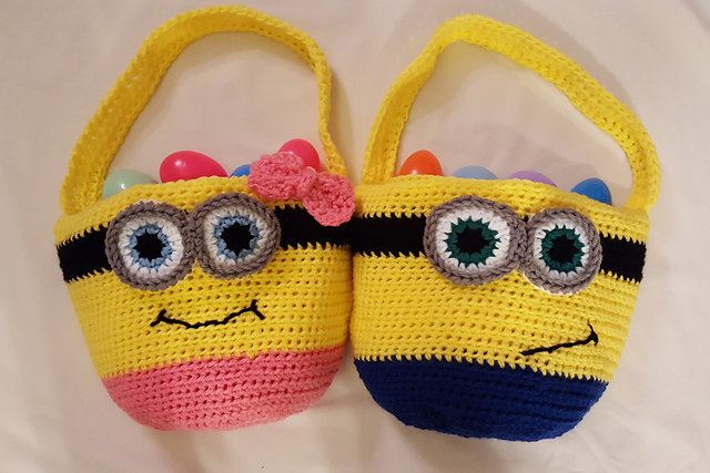 Ravelry: Minion Inspired Easter Basket pattern by Jaded Spade Creations ...