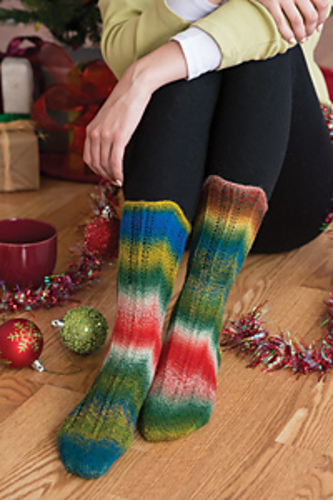 Ravelry: Chevron Twist Socks pattern by Phyll Lagerman