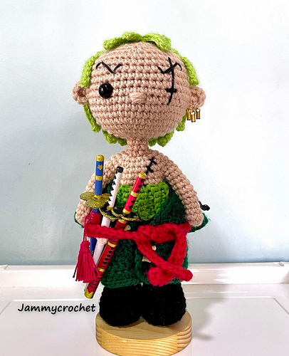 Ravelry: Roronoa Zoro (One Piece) pattern by Amelia Kow