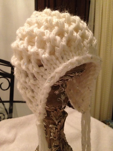 Ravelry: Lailah's Lacy Baby Bonnet pattern by Jandy Prins