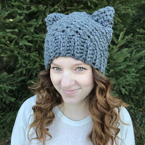 Ravelry: Cattitude Cat Ear Hat pattern by Janet Pippin