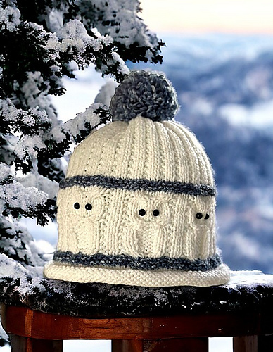 Ravelry: Owl Beanie Hat pattern by Janis Frank