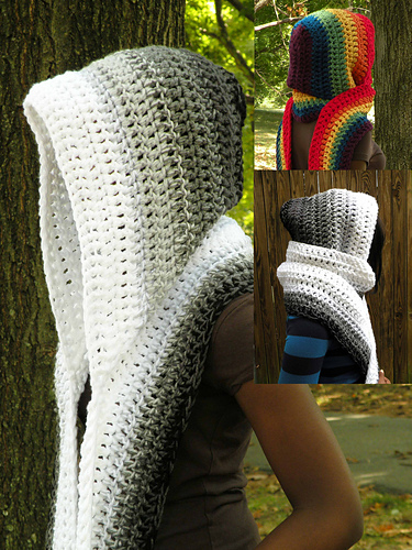 Ravelry: Schoodie Hooded Scarf pattern by Jazodee Studio