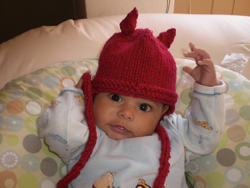 Ravelry: Lil' Devil Baby Hat pattern by Kitty Schmidt