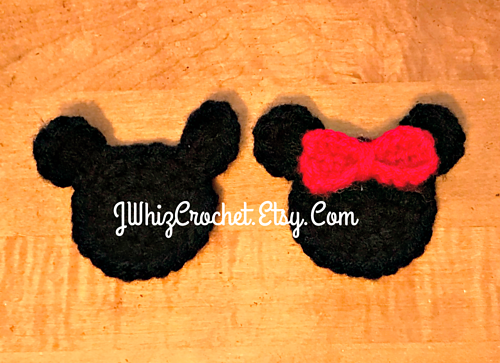 Ravelry: Mickey and Minnie Mouse Applique pattern by Jwhiz Crochet
