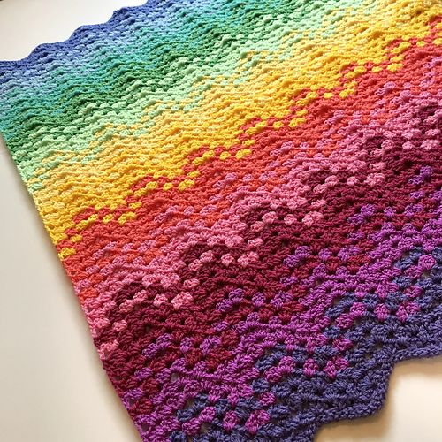 Ravelry: Confetti Waves Blanket pattern by Kate Rowell