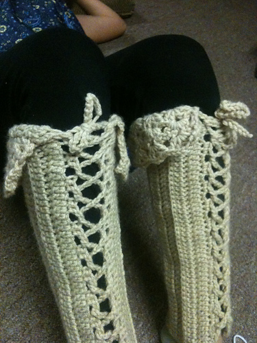 Ravelry: Lace Boot Cuffs / Leg Warmers pattern by Jennifer Warren