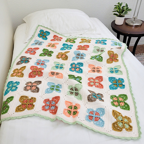 Ravelry: Butterfly Waltz Baby Blanket pattern by Jennifer Olivarez