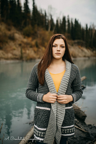 Ravelry: Bordeaux Bobble Cardigan pattern by Jennifer Renaud