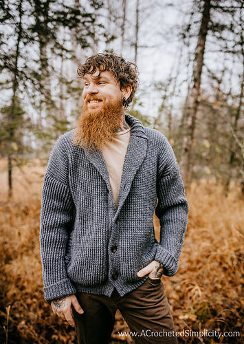 Ravelry: Men's Shawl Collar Cardigan pattern by Jennifer Renaud