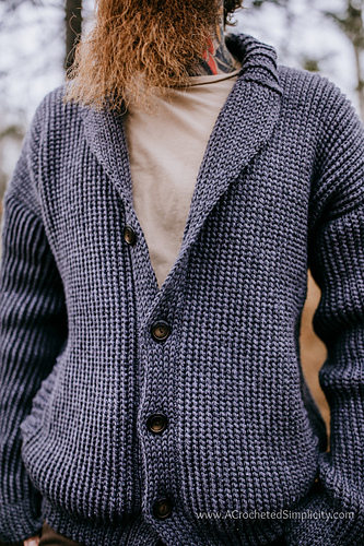 Ravelry: Men's Shawl Collar Cardigan pattern by Jennifer Renaud